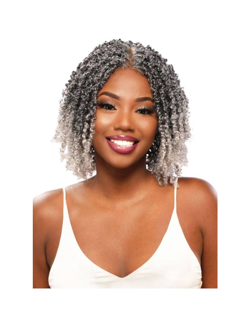 Bohemian Yanki Twist 12" Destiny Green Lace Front Wig Beauty Elements