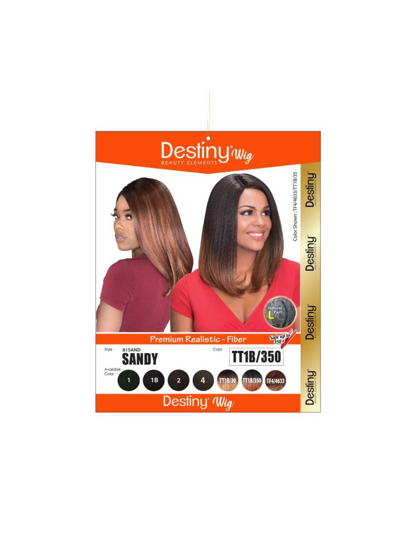Sandy Destiny Premium Realistic Fiber Lace Front Wig Beauty Elements