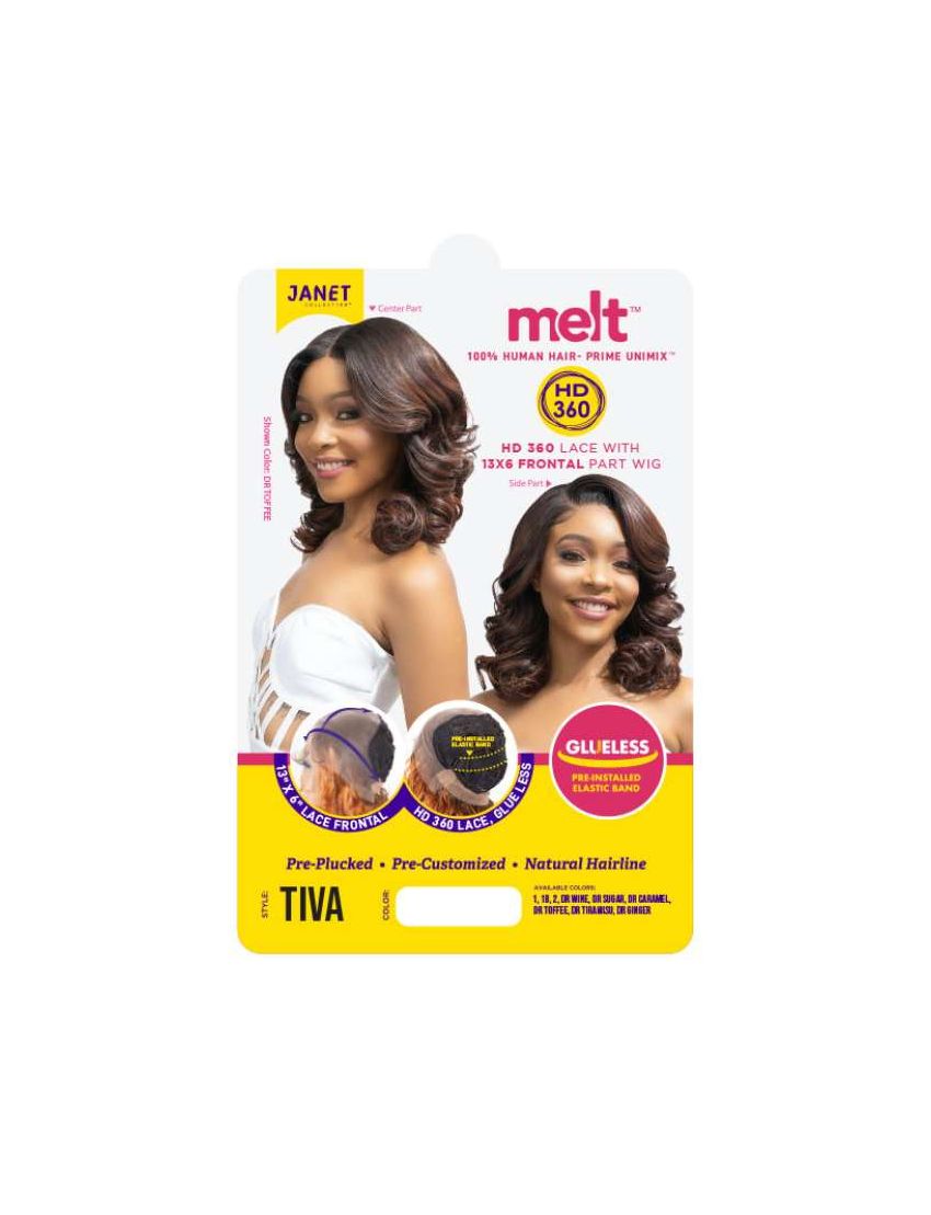 Tiva Melt 13x6 Human Hair Blend Lace Front Wig Janet Collection